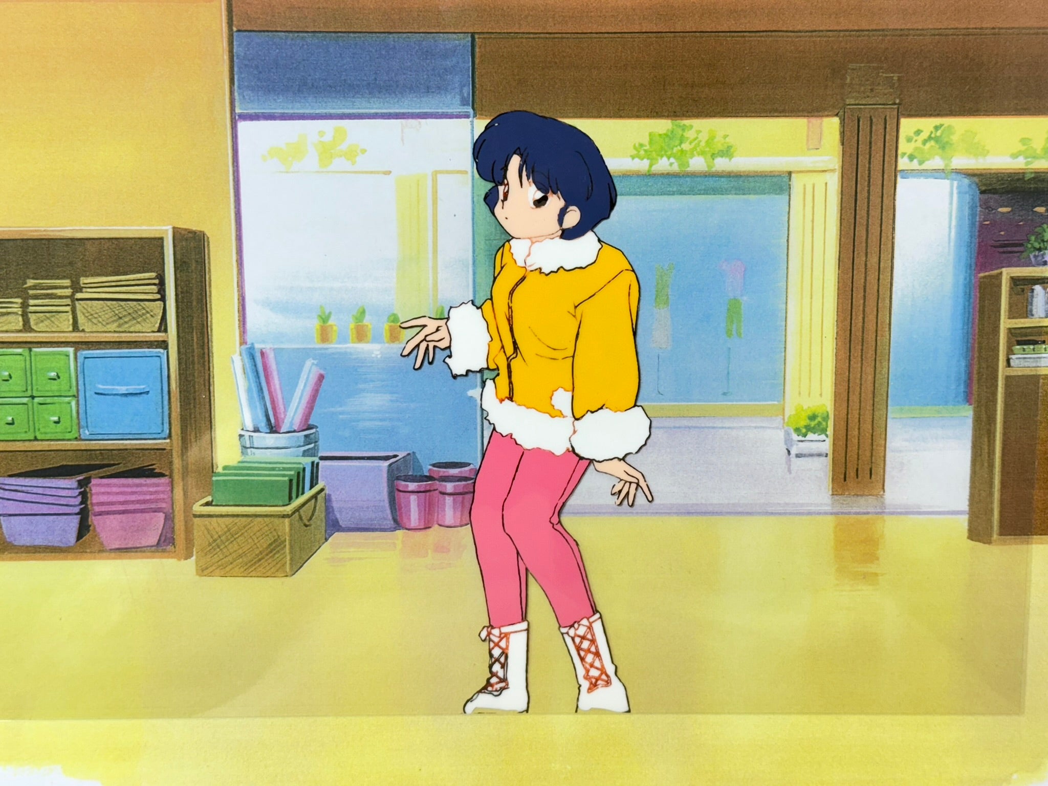 Ranma ½ - Original animation cel and drawing of Akane Tendo, with copy – Gallery Animation