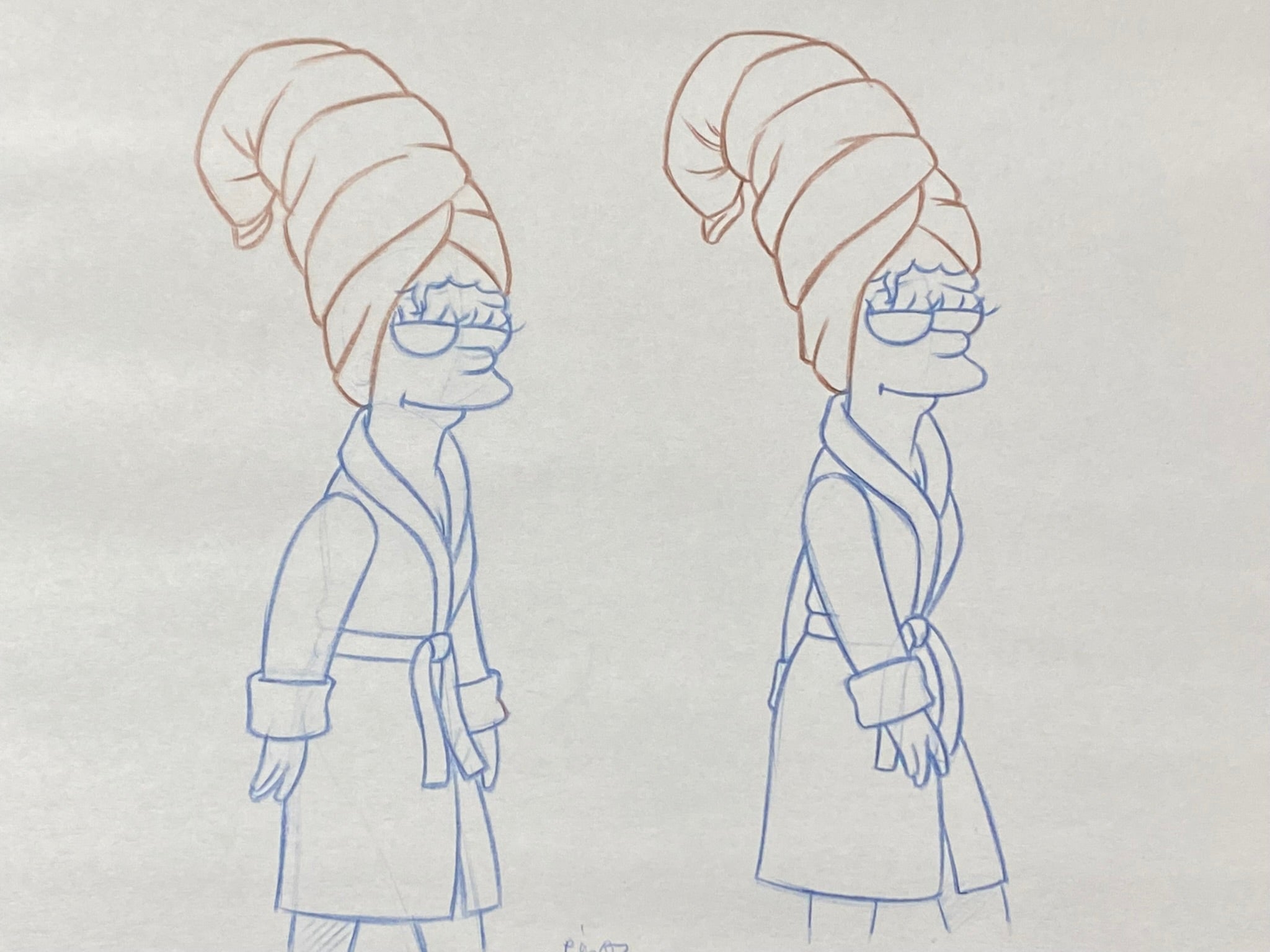 The Simpsons - Original drawing of Marge Simpson (studio concept drawi ...