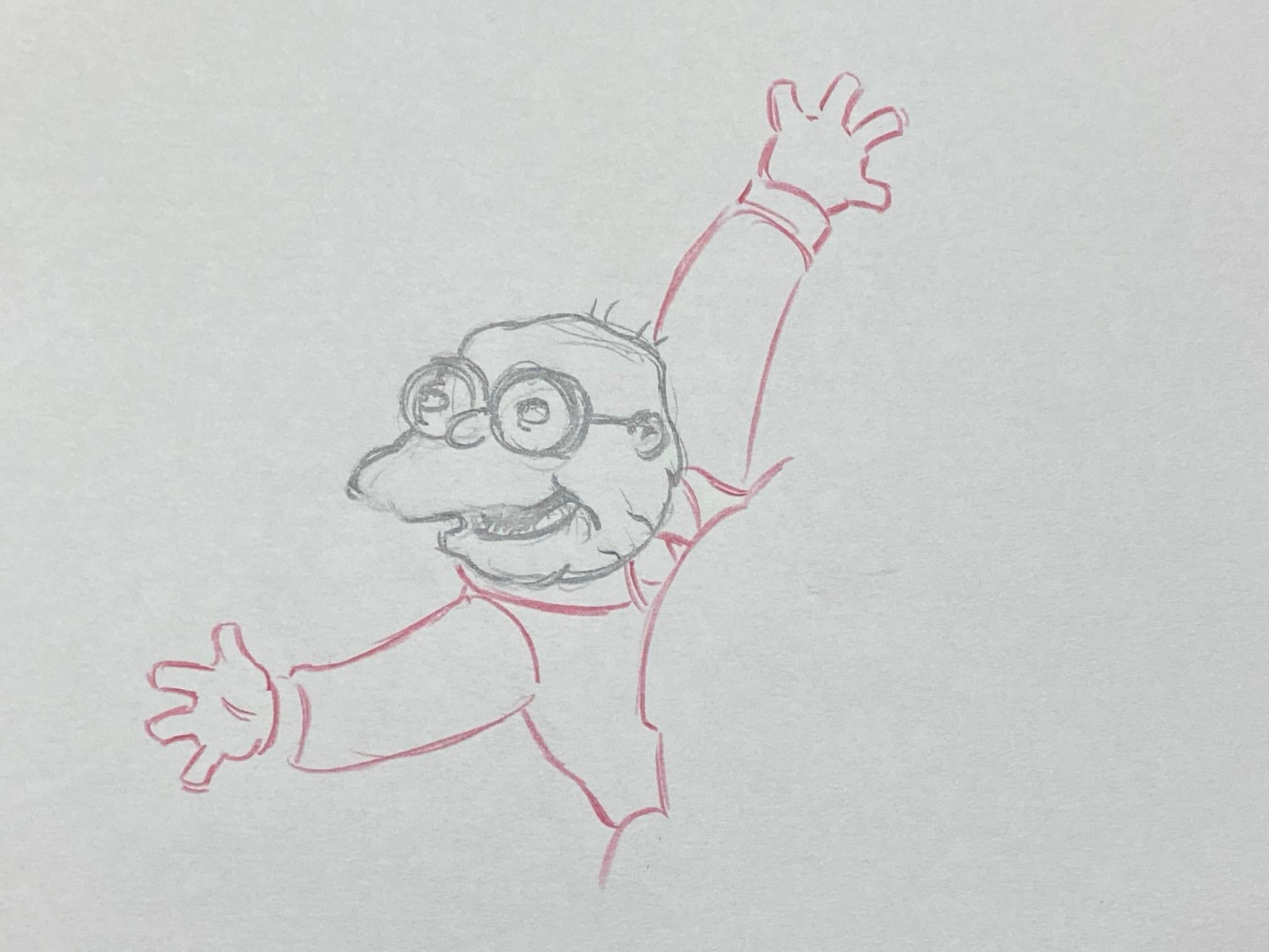 The Simpsons - Original drawing of Hans Moleman – Gallery Animation