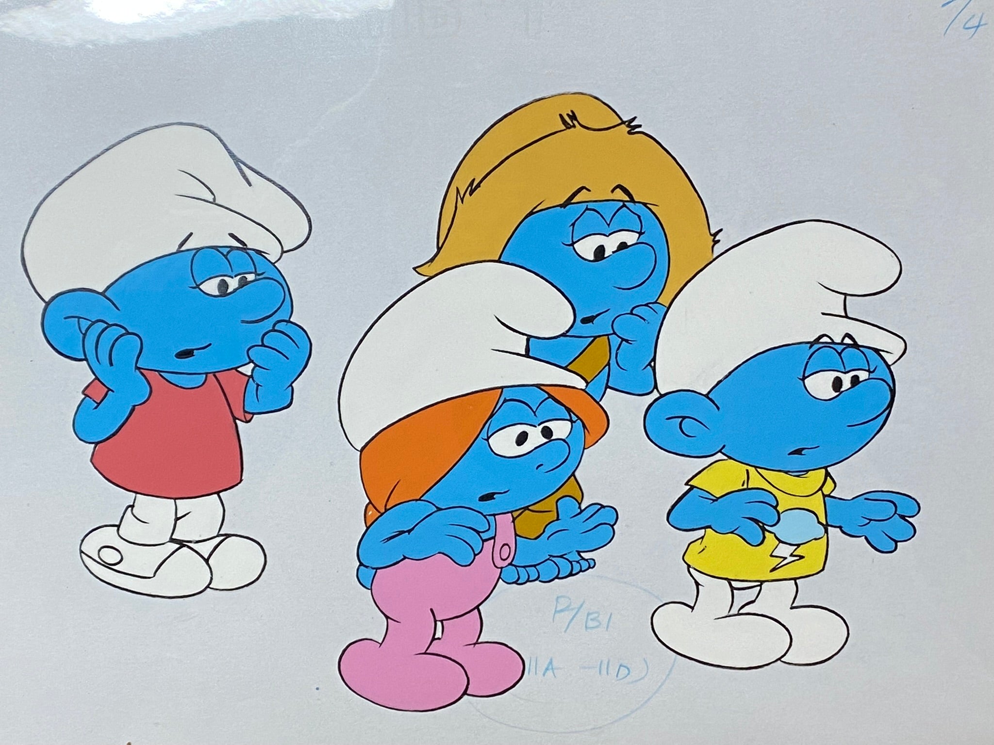 The Smurfs Original animation cel