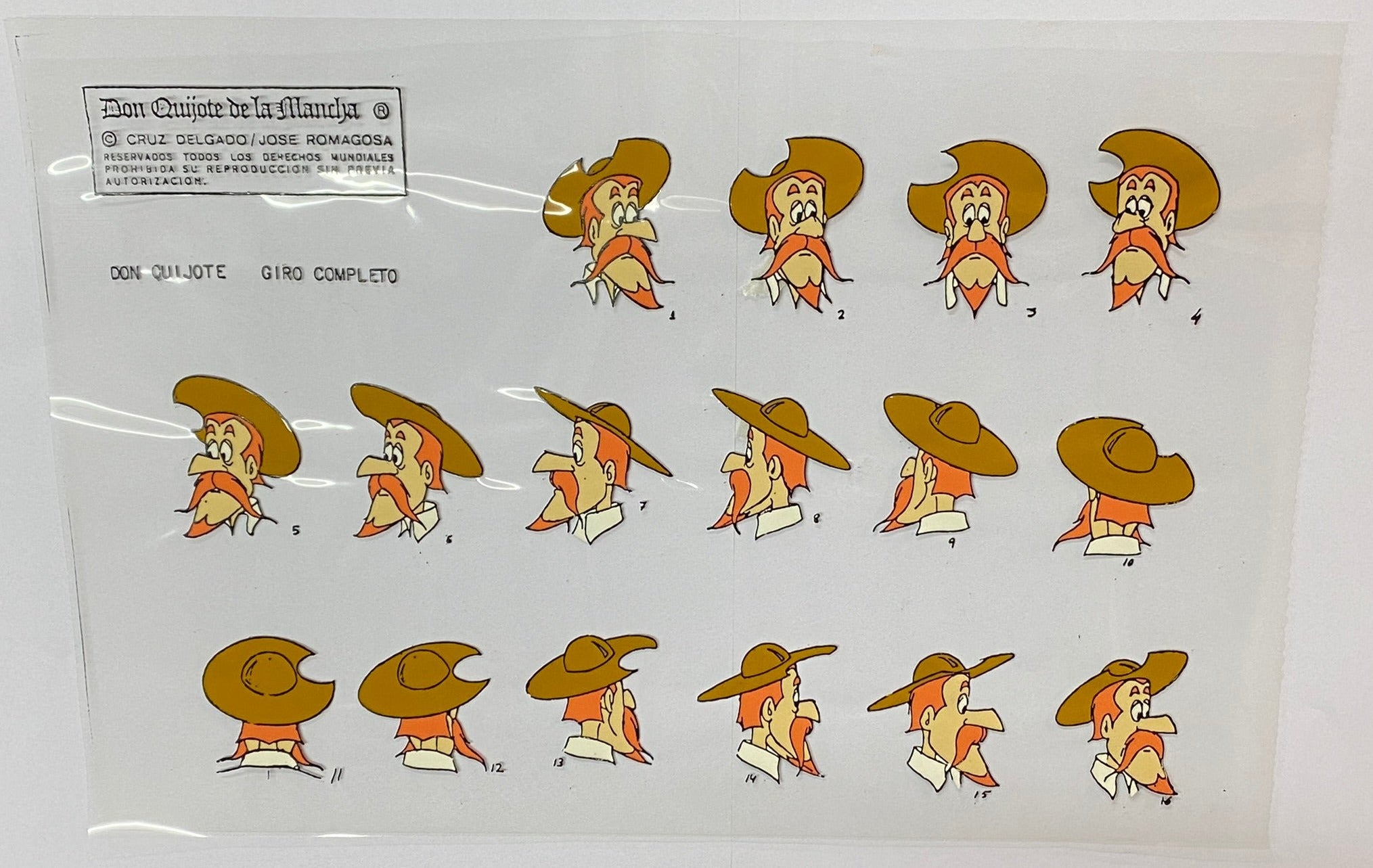 Don Quijote de La Mancha (1979) - Original animation model cel of Don ...